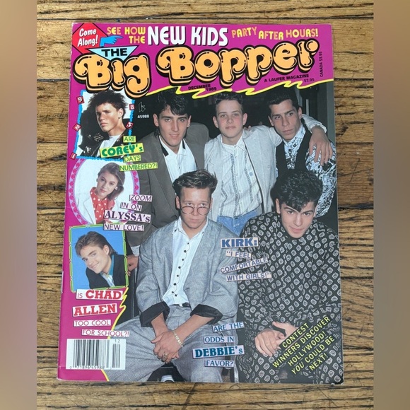 Vintage | Other | Big Bopper Magazine December 989 Nkotb Corey Haim ...